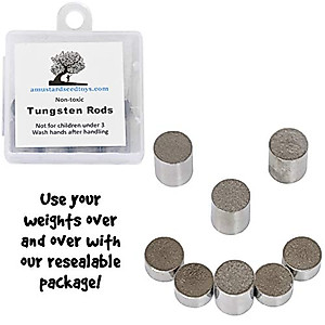A Mustard Seed Toys Tungsten Pine Derby Car Incremental Weights - 3 oz. Total, Multiple Cylinder Sizes to Optimize Your Pinewood Car for Speed