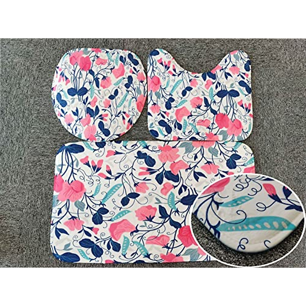 AXISRC Cartoon Animals Shower Curtain 4 Piece Set Squirrel Pine Nuts Butterfly Bird 3D Bath Decor Curtains Non Slip Mat Bathroom Supply 71x71inches