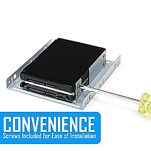 Kingwin SSD Hard Drive Mounting Kit Internal, Convert Any 2 x 2.5” Solid State Drive/HDD Into a 3.5 Inch Drive Bay. Mounting Screws Included, Quick and Easy Installation [HDM-225]
