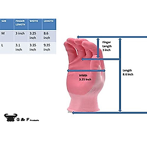 6 Pairs Women Gardening Gloves with Micro-Foam Coating - Garden Gloves Texture Grip - Working Gloves For Weeding, Digging, Raking and Pruning, Large, Assorted color