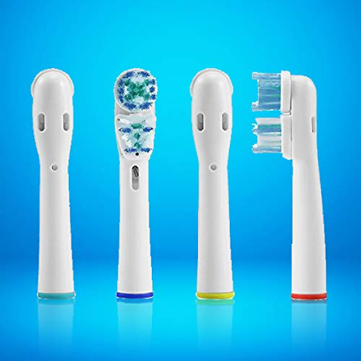 Replacement Brush Heads Compatible with Oral-B-Braun– Dual Clean - Pack of 4 Generic Electric Toothbrush Replacement Heads