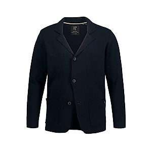 JP 1880 Menswear Big & Tall Plus Size L-8XL Knitted jacket FLEXNAMIC®, Milano knit, lapel collar, up to size 8XL dark navy 8XL 782666730