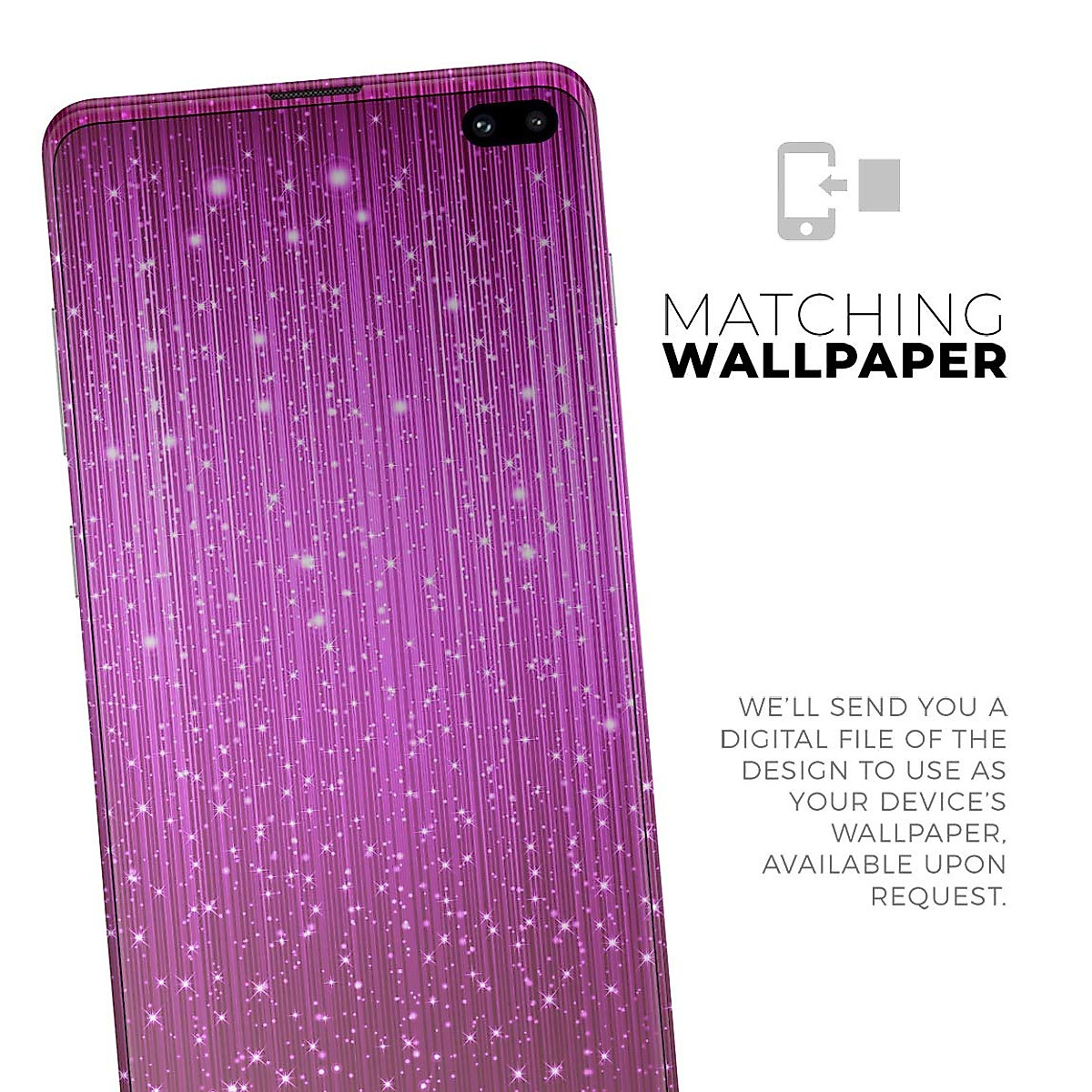 DesignSkinz Abstract Pink Neon Rain Curtain Protective Vinyl Decal Wrap Skin Cover Compatible with The Samsung Galaxy S20 (Screen Trim & Back Glass Skin)