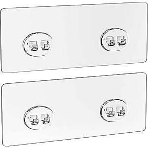 MAXIFFE 2 Pieces Little Adhesive Strip for Soap Hodler, No Drilling Transparent Adhesive Replacement