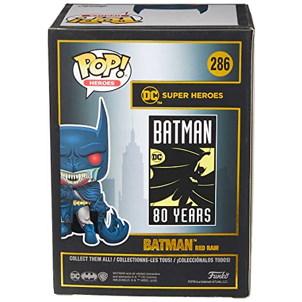 Funko 37253 POP Vinyl: Heroes 80th-Red Rain Batman (1991) Collectible Figure, Multicolour, us one-Size