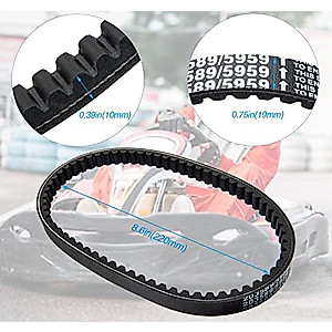 30 Series Go Kart Drive Belt Replaces Manco 5959 / Comet 203589 Go Kart Belt, Torque Vonverter Belt (3Pcs)
