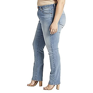 JAG Jeans Women's Plus Size Valentina High Rise Straight Leg Pull-On Jeans-Legacy, Beachside, 18