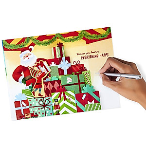 Hallmark Paper Wonder Pop Up Christmas Card (Santa's Workshop with Pop Up Presents)