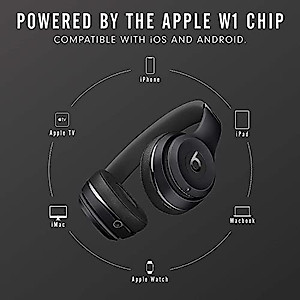 Beats_by_dre Beats Solo3 Wireless On-Ear - Class 1 Bluetooth Headphones with Bonus Cleaning Cloth, Built-in Microphone - Black