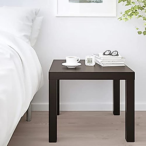 Ikea Lack Particle Board Wooden & Plastic Edging Side Table, black-brown55x55 cm (21 5/8x21 5/8") Pack of (1)