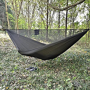onewind 11Ft Camping Hammock with Mosquito Net Adjustable Ridgeline Double Hammock Portable Lightweight Hammock Ripstop Nylon Sturdy and Durable with 2*12Ft Tree Straps for Camping Hiking Backpacking