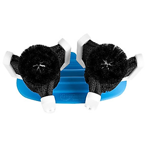 KissKleen Glass Cleaner Brush - Bar and Restaurant Commercial Glass Washer Brush for 2 Glasses - Wine Glass, Bottle, and Cup Washer to Remove Water Spots & Stains