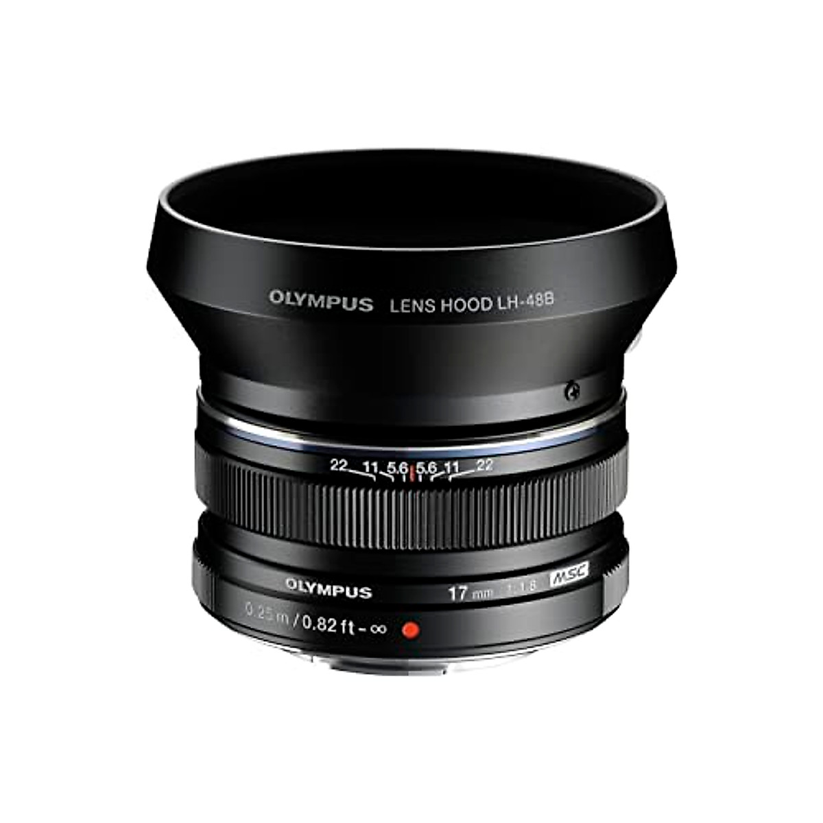 OM SYSTEM OLYMPUS M.Zuiko Digital 17mm F1.8 Black For Micro Four Thirds System Camera, Compact Design, Beautiful Bokeh, Bright