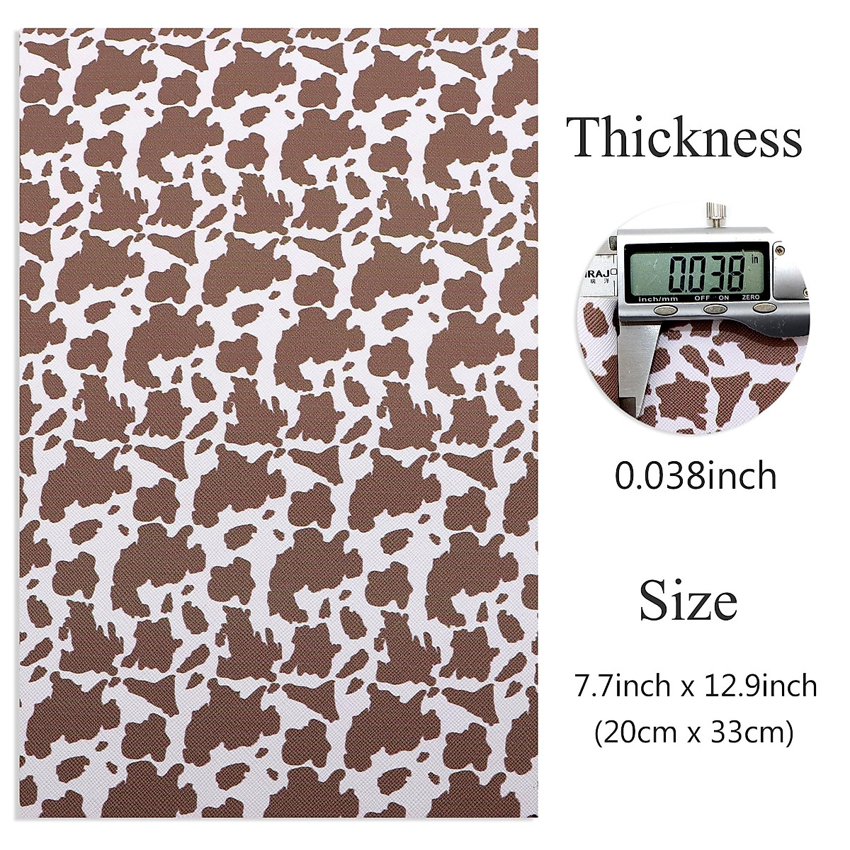 David Angie Animal Texture Faux Leather Sheet Printed Synthetic Leather Fabric Assorted 5 PCS 7.7" x 12.9" (20 cm x 33 cm) for Hair Accessories DIY Crafts Making (Mix)