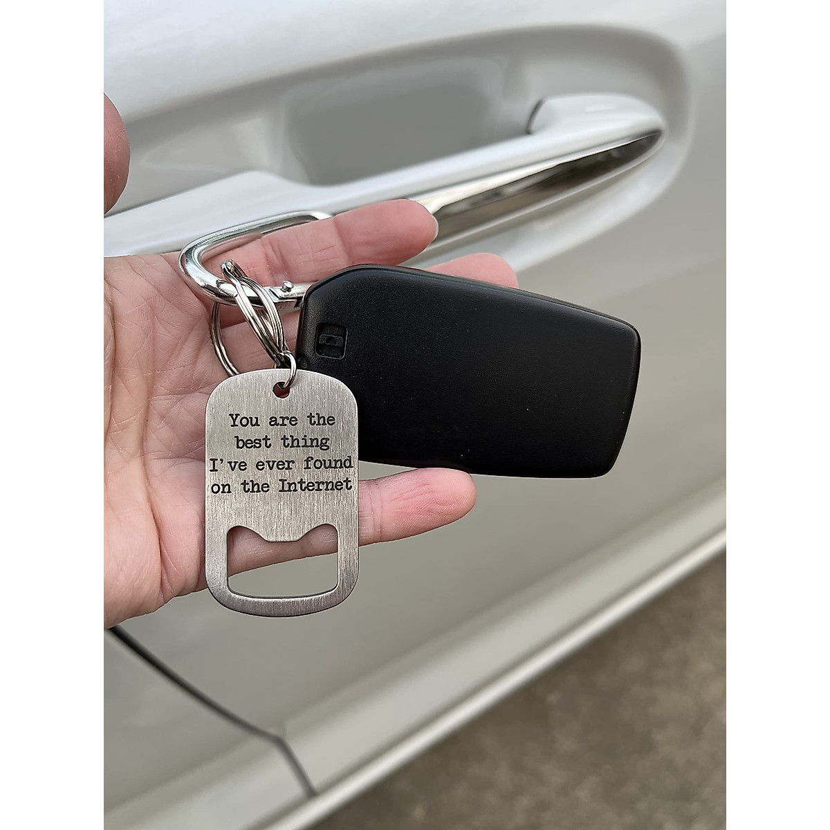 You are the best thing I've ever found on the internet bottle opener keychain, boyfriend gifts for him, online dating swiped