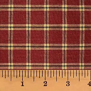 Vintage Christmas 3 Cotton Homespun Plaid Fabric by JCS - Sold by The Yard