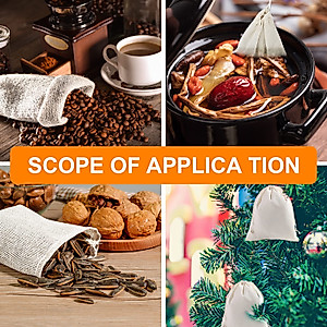 AUCIWLK 50 Pieces Muslin Bags Cotton Drawstring Bags Sachet Bag for Home Supplies fabric bags…