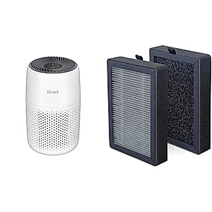 LEVOIT Air Purifiers for Bedroom Home & LV-H128 Air Purifier Replacement, 3-in-1 Pre-Filter, Capture Dust Smoke Pollen, Activated Carbon, 3-Stage Filtration System, 2 Piece Set, LV-H128-RF, 1 Pack