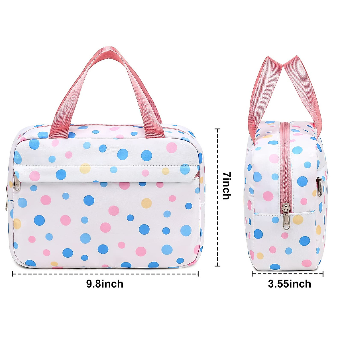 Makeup Bag for Girls Women Cute Travel Cosmetic Tote Bag Large Make Up Organizer Toiletry Bags Waterproof Zipper Pouch Purse