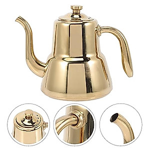 HEMOTON Kettle stovetop filter teapots tea pots iced tea maker teapot with infuser hotpot camping stove camping water jug camping coffee pot vinegar bottle Stainless steel olives