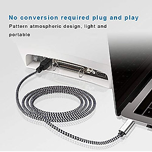 MOSWAG 6.6FT/2M USB C Printer Cable Type C to USB MIDI Cable for Samsung Huawei Laptop MacBook to Midi Controller,Midi Keyboard,Printer Scanner,Audio Interface Recording and More