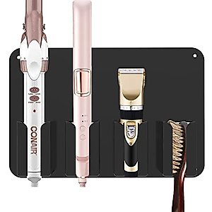 Linkidea Hair Straighteners Holder Wall Mount, Hair Styling Tool Storage Organizer, Beauty Hair Appliance Rack Stick Stand for Flat Irons, Curling Wands, Hair Straighteners, Combs