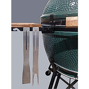 Proud Grill Connect it Magnetic BBQ Tool Set - 2 BBQ Tools - 4 Uses | Elegant Stainless Steel Design| Spatula and Fork Connect to use as Tongs and Server | Premium BBQ Utensil and Grill Accessory
