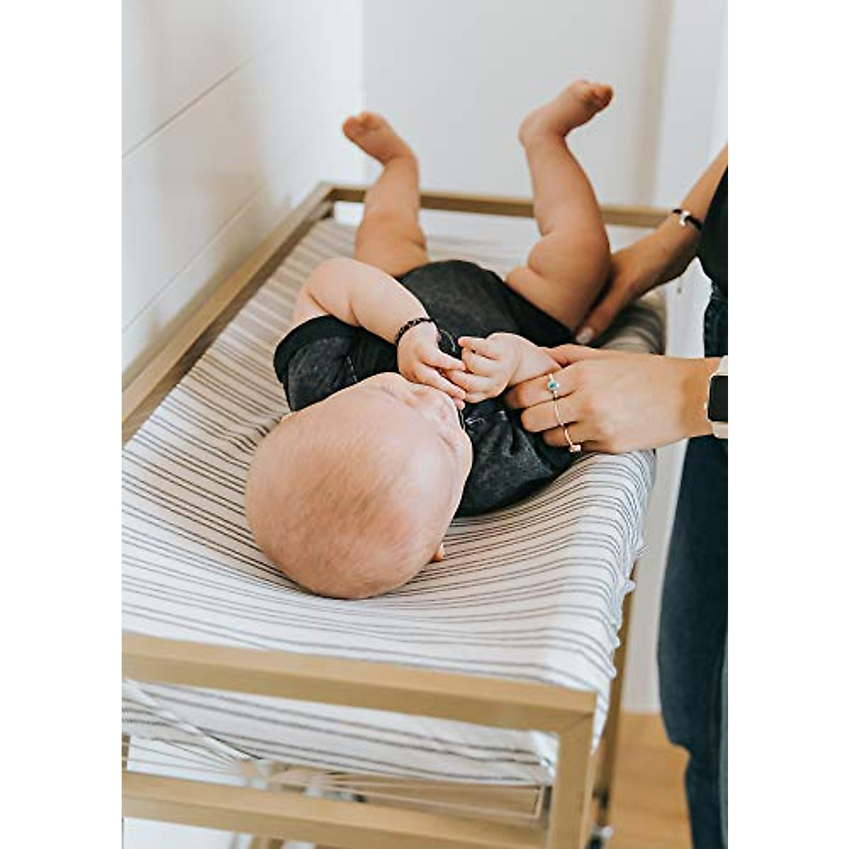 Premium Knit Diaper Changing Pad Cover"Midtown" by Copper Pearl