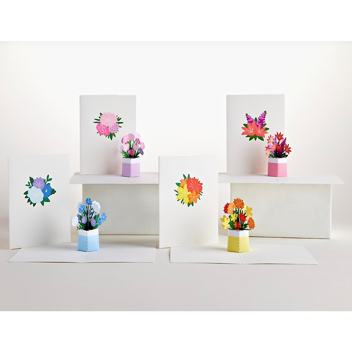 Lovepop Flower Pot Notecard 4-Pack Pop Up Cards, Paper Flower Bouquet Cards, Thank You Cards With Envelopes, Thank You Notes Greeting Cards, 3D Card, Greeting Card, Pop Up Notecard