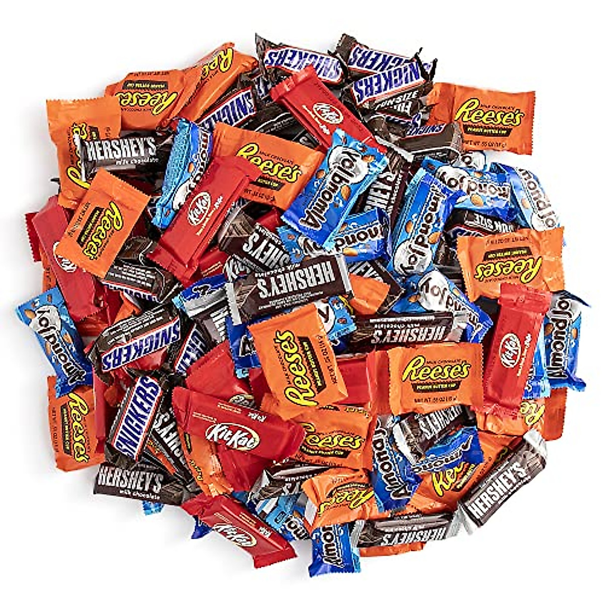 Taboom Bulk Easter Chocolate, Individually Wrapped: 5 LB Box Christmas Candy Variety Pack with Hershey's Milk Chocolate Bars, Reese's Mini Peanut Butter Cups, Snickers, Kit Kat, Almond Joy And Whoppers