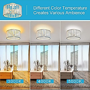 Wood Beaded Chandelier,Boho Farmhouse Light Fixture,Oak White,3 Lights,Semi Flush Mount Ceiling Light Fixtures for Hallway Baby's Nursery Bedroom Kitchen Living Room