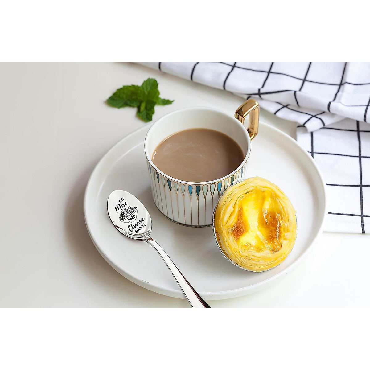 Mac and Cheese Spoon Engraved Stainless Steel Spoon - Funny Spoon Gifts for Women, Men, and Kid Great Birthday, Valentine's, and Christmas Gift