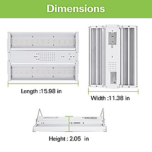 hykolity 2 Pack LED Linear High Bay Shop Light, 1.5FT 210W LED Shop Light Fixture, 27300lm 130LM/W, 100-277V, 0-10V Dim, 5000K Warehouse Lighting, ETL Approved, 5 Years Warranty