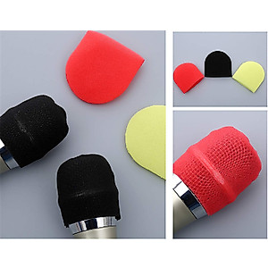 Zzooi 100 PCS Disposable Foam Mic Cover Single Use Microphone Windscreen Foam Cover