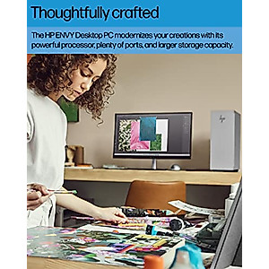 HP Envy Desktop Bundle PC, NVIDIA GeForce RTX 3070 Graphics,12th Generation Intel Core i9 Processor, 16 GB SDRAM, 1 TB SSD, Windows 11 Home OS, Wi-Fi & Bluetooth (TE02-0042, 2022)