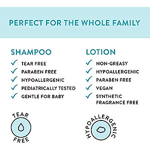 The Honest Company 2-in-1 Cleansing Shampoo + Body Wash and Face + Body Lotion Bundle | Gentle for Baby | Naturally Derived | Lavender Calm, 18.5 fl oz