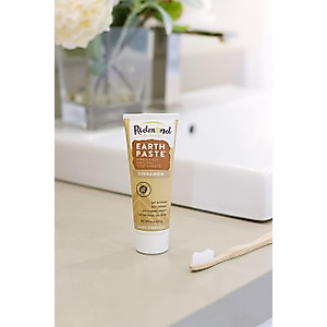 Redmond Earthpaste - Natural Non-Flouride Toothpaste, Cinnamon, 4 Ounce Tube (3 Pack)