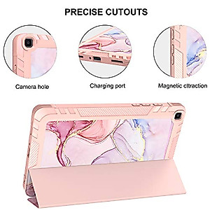 PIXIU compitable with Samsung Galaxy Tab A 8.0 2019 Case T290 T295, Slim Lightweight Stand Folio PU Leather Case for Tab A 8.0 2019 without S Pen Model SM-T290 (Wi-Fi) SM-T295 (LTE) (Purple Marble)