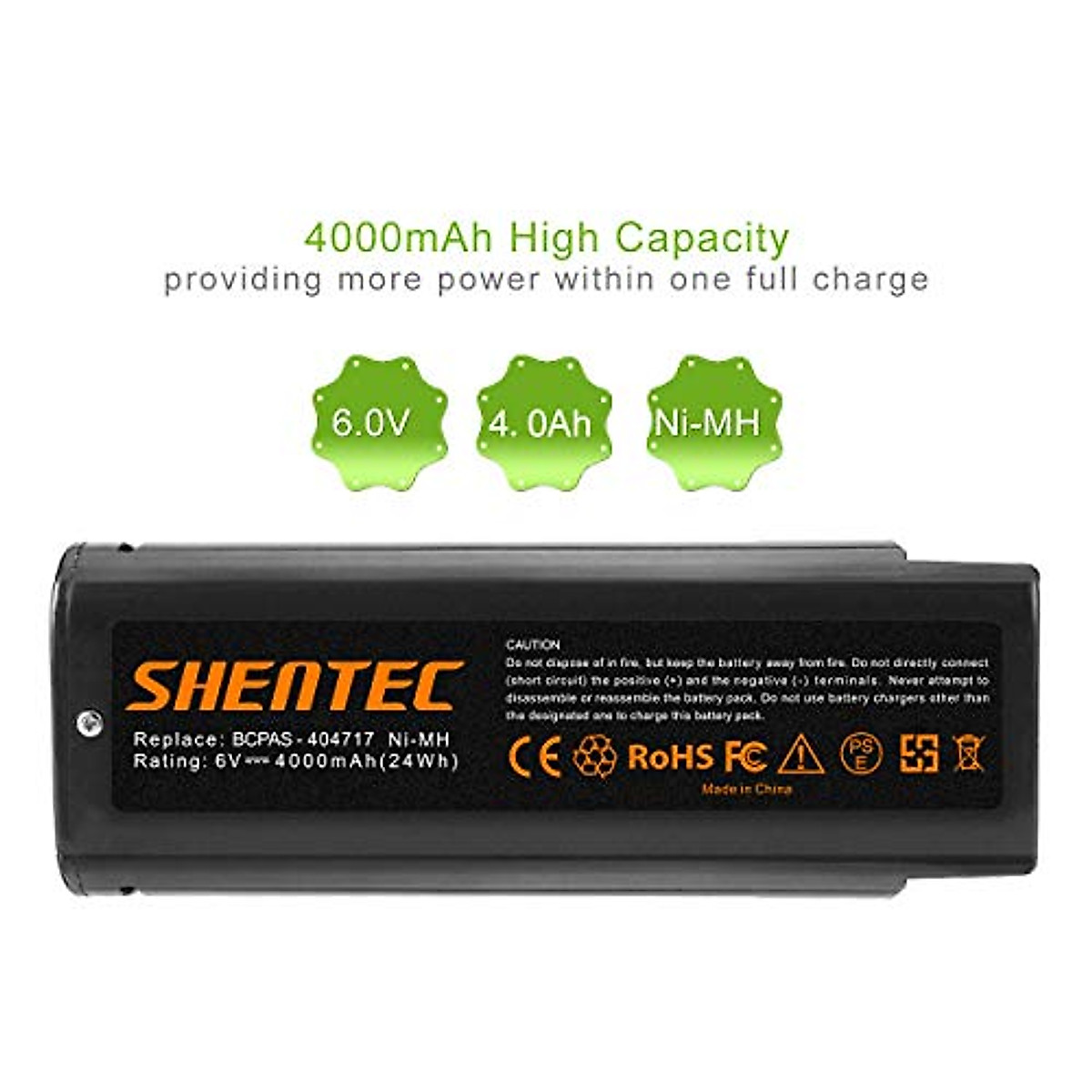 Shentec 2-Pack 4000mAh 6V Battery Compatible with Paslode 404717 B20544E BCPAS-404717 404400 900400 900420 900600 901000 902000 B20720 CF-325 IM200 F18 IM250 IM250A IM350A IM350CT PS604N, Ni-MH