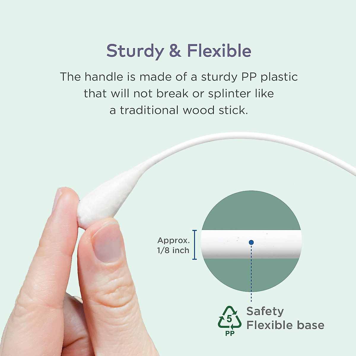 ARCA PET Cotton Swabs for Dogs and Cats - Cat & Dog Ear Cleaner Long Cotton Swab - Extra Large Cotton Head, Cat & Dog Ear Cleaning Kit for Puppies, Multipurpose Pet Cotton Swabs (Extra Large 100 Buds)