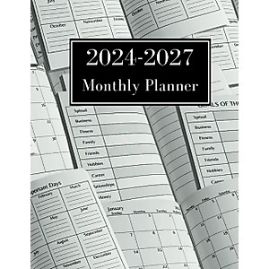 2024-2027 Monthly Planner 4 years: 48 Months Planner,January 2024 to December 2027, 4-Year Calendar & Monthly Planner- 8.5x11 inches