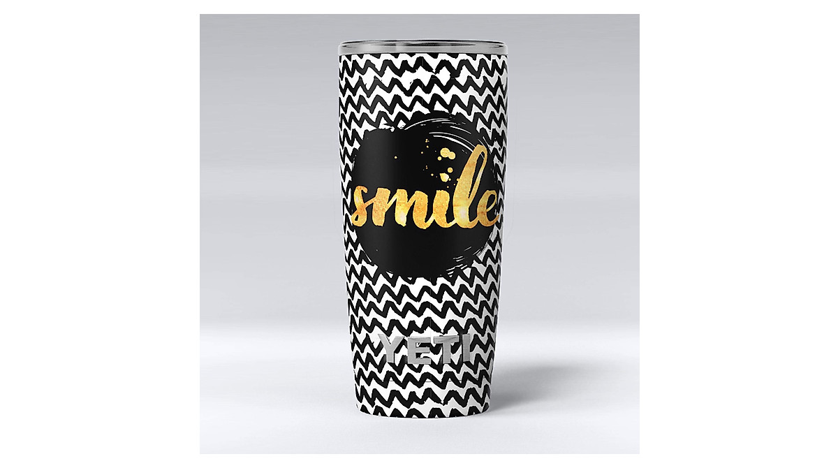 Design Skinz Yeti Decal | Smile Sketch Wrap Kit for Tumblers