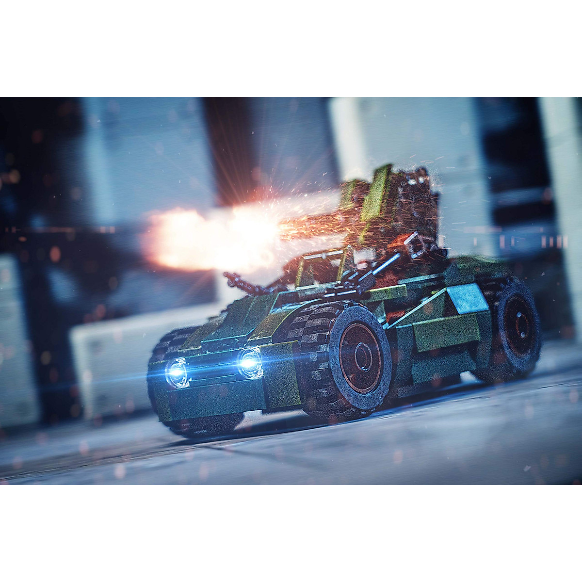 MyBuild Mecha Frame Armed Forces 7002 - Ajax Mech and Army Vehicle Building Toy Military Themed Builing Brick Set