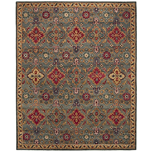 SAFAVIEH Heritage Collection 8' x 10' Charcoal / Multi HG415H Handmade Traditional Oriental Premium Wool Area Rug