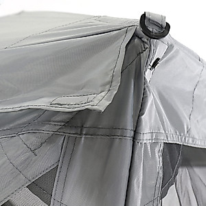 CLAM Pop Up Screen Tent, Outdoor Camping Gazebo Canopy, Venture, 9' x 9', Gray