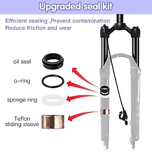 ZTZ Mountain Bike Fork,26 27.5 29 inch MTB Suspension Air Fork ，Rebound Adjust，Travel 120mm,QR 9mm，1-1/8 Straight Tube, Ultralight Mountain Bike Front Fork for XC/AM Bike(Remote Lockout/27.5inch)