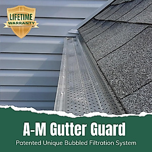 A-M Gutter Guard - Aluminum 6" (200 Feet, Mill Finish)