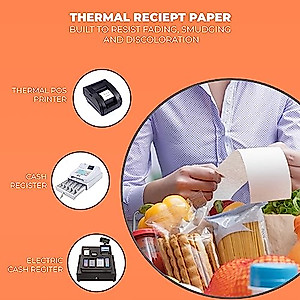 3 1/8 x 230 Thermal Paper Receipt Cash Register Rolls POS Printer Paper Epson tm-t88v and more BPA Free 48 GSM (10 ROLLS)