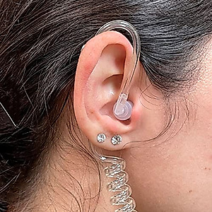 PROMAXPOWER 1-Wire FBI Security Acoustic Clear Tube Earpiece Headset with PTT Mic for Motorola Two-Way Radios PMLN7157A, SL300, SL2600, SL3500e, SL7550, SL7580e, SL1K