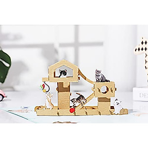 Liif Funny Cats Tree 3D Greeting Pop Up Card - Cat Birthday Card, Just Because, Thinking of You, Retirement, Thank you, Anniversary, Cute, Kitty | Large Size 8 x 6 inch | Cat Lover Gift